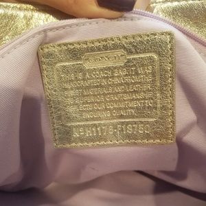 Coach | Bags | Coach Gold And Signature Logo Purse | Poshmark